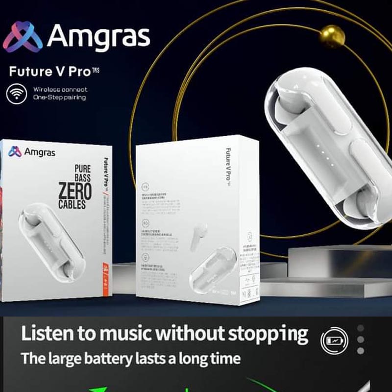 Amgras Future V Pro TWS Bluetooth earbuds Price in Pakistan 2025 | Priceoye