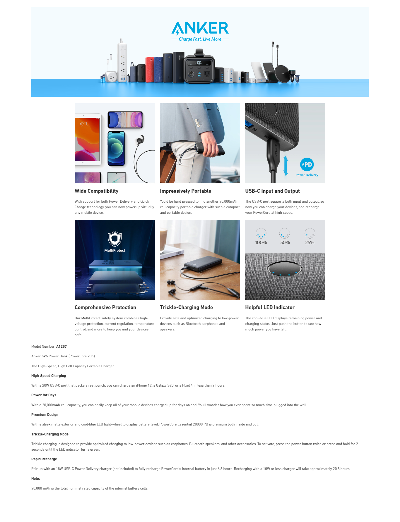 Anker 525 Power Bank (PowerCore 20,000mAh) Price in Pakistan 2025 ...