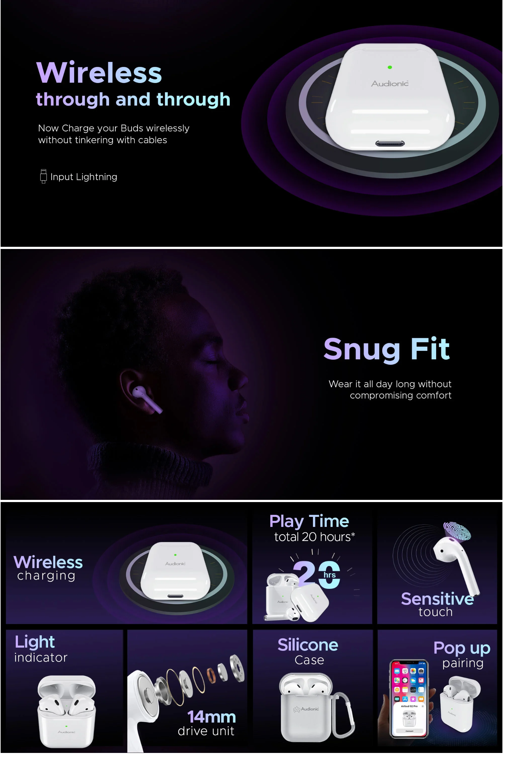 Audionic Airbud Two Wireless Earbuds Price in Pakistan 2024 | PriceOye