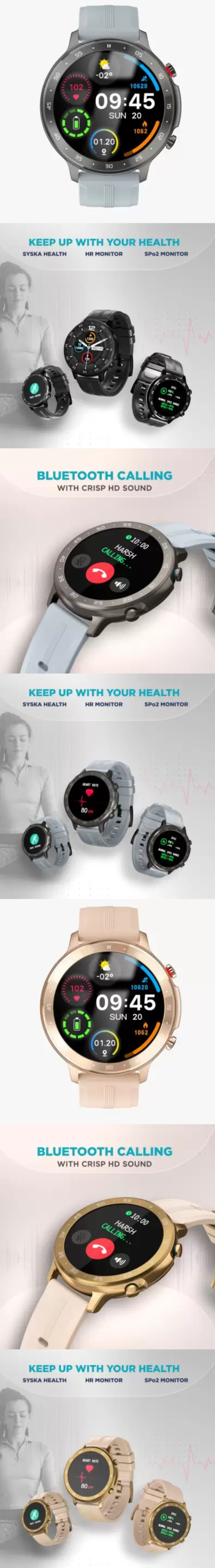 SYSKA Astro SW280 Round Dial Smart Watch Price in Pakistan 2025 | Priceoye