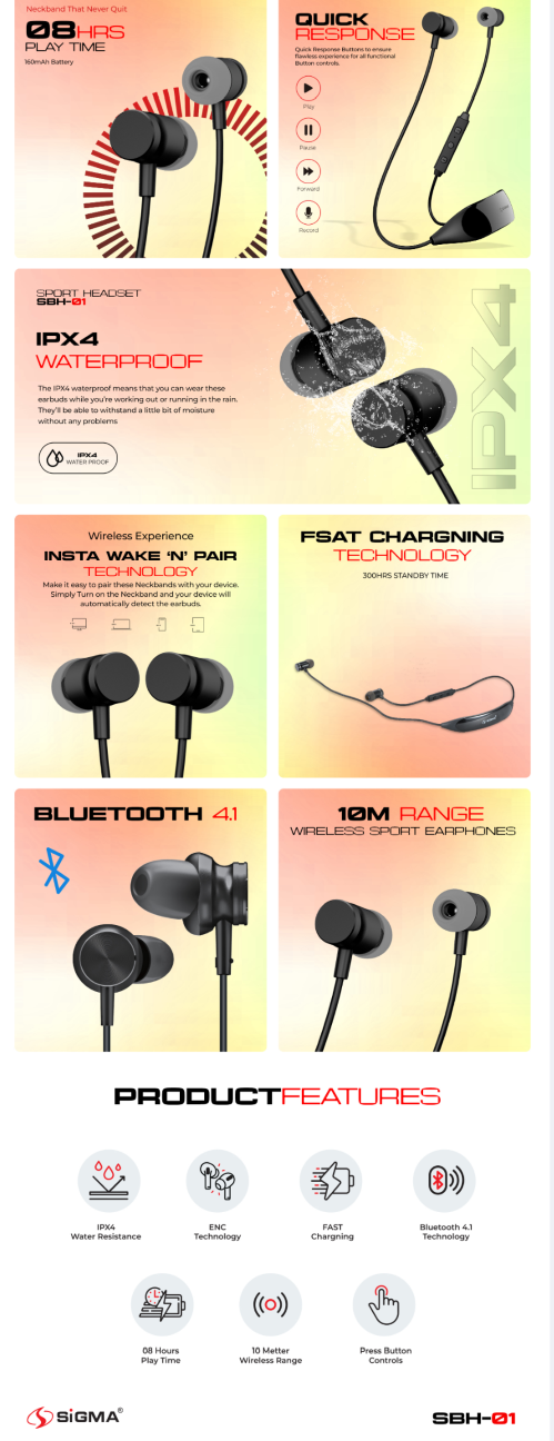 SiGMA Elite Class Sport Headset SBH-1 Price in Pakistan 2024 | PriceOye