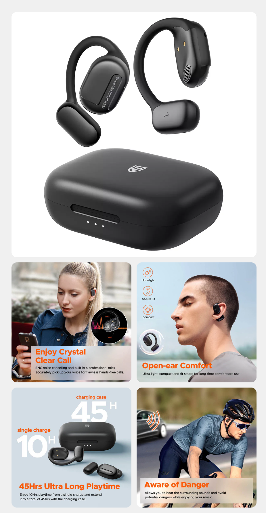 Soundpeats GoFree Open Ear Extreme Comfort Sport Earbuds Price in ...